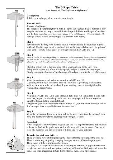 The 3 Rope Magic Trick